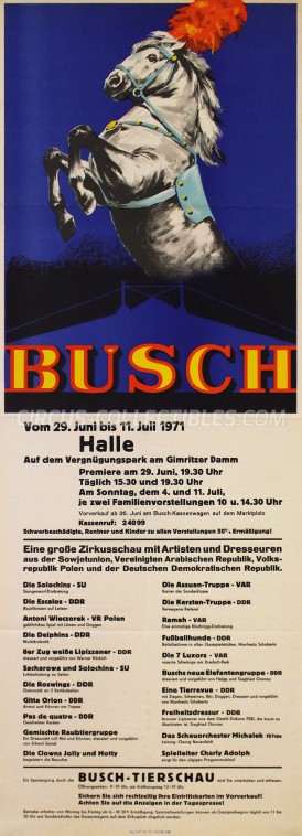 Circus Collectibles Poster: Circus Busch