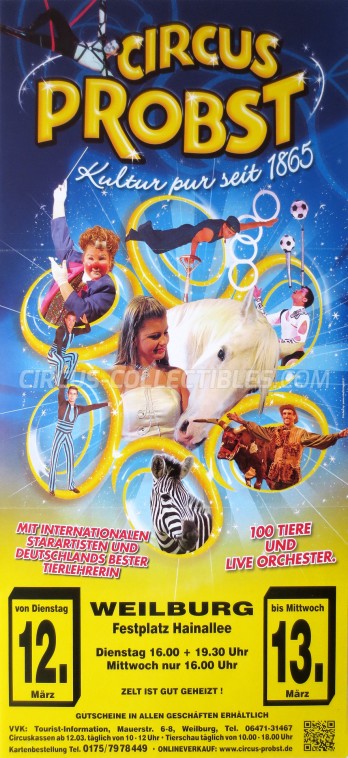 Circus Collectibles Poster: Circus Probst